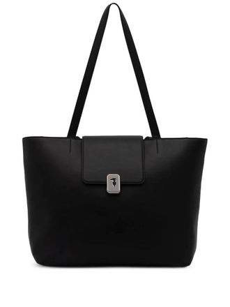 Trussardi sac cabas Cameo en cuir - Noir