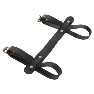 UPKOCH Verstellbarer Yogamatten Gurt aus PU Leder Leichter Tragegurt mit Schnalle f&uuml;r Pilates und Fitnessmatten Universell Kompatibel Schwarz Outdoor Workout