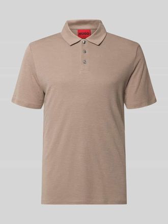 HUGO BOSS Slim Fit Poloshirt aus Lyocell-Leinen-Mix Modell DULINEN