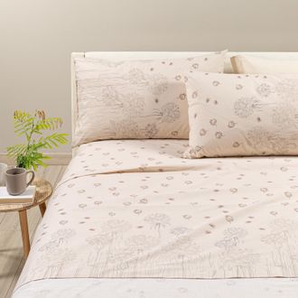 Caleffi Bettwäsche-Set für Doppelbett aus 100% Baumwolle, 240 x 280 cm, Spannbettlaken für Doppelbett, Matratzenschoner 180 x 200 cm, für Matratze mit Einer H