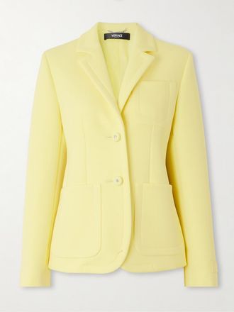 Versace Blazer Aus Grain De Poudre - Gelb