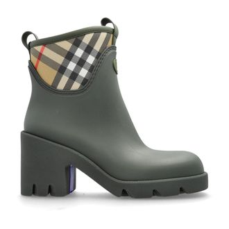 Burberry Femme, Chaussures, Vert, Taille: 37 EU Bottes en caoutchouc à talons Marsh
