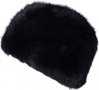 Nyls Cr&eacute;ation Chapka Toque Fourrure Bleue Marine Femme Doublure Polaire Classe Maritza - Taille Unique - Bleu