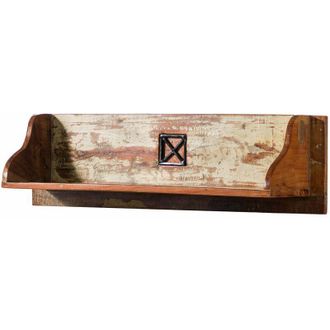 Massivmoebel24 Wandregal Altholz 85x22x24 mehrfarbig lackiert NATURE OF SPIRIT 117