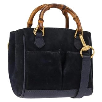 Gucci Pre-owned Suede Mini Bag - - Pre-owned - Damen - Blau - ONE SIZE