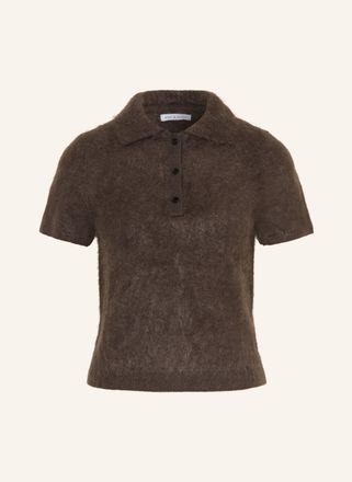 Mrs & Hugs Mrs & Hugs Strick-Poloshirt Aus Cashmere braun