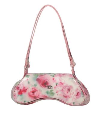 Diesel Hobo Bags - Play Bag In Glossy Printed Pu - Gr. unisize - in Rosa - f&uuml;r Damen