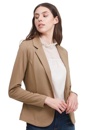 Ichi IHKATE Damen Blazer Jackenblazer Anzugsjacke mit 1-Knopf-Form Stretch Reverskragen Paspeltaschen Slim fit, Gr&ouml;&szlig;e:XL, Farbe:Turkish Sea (194053)