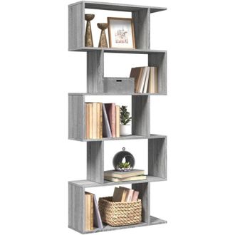 vidaXL vidaXL &Eacute;tag&egrave;re s&eacute;paratrice de pi&egrave;ce 5 niveaux sonoma gris 70x24x161 cm