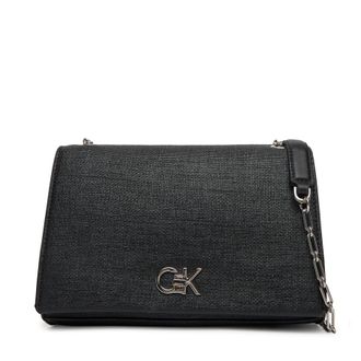 Calvin Klein Handtasche Calvin Klein Ck Medium Conv Chain Bag_Tex K60K613177 Schwarz