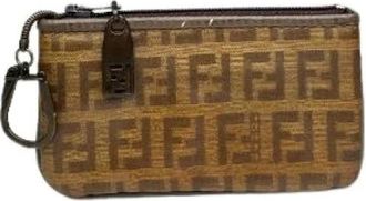 Fendi Pre-owned Vintage FF Monogram Porte-cartes - Femme - Pre-owned - Brun - Taille: ONE Size