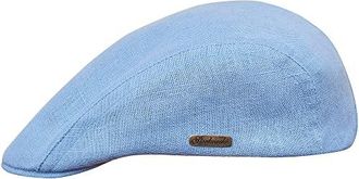 Sterkowski Gecko Casquette Gavroche 100% Lin Super l&eacute;g&egrave;re avec Bandeau Anti-Transpiration en Coton Bleu Clair 58 cm