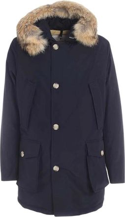 Woolrich Parka Arctique &agrave; Fourrure D&eacute;tachable - Homme - Manteaux - Bleu - Taille: M