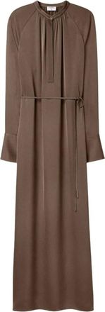 Filippa K Femme, Robes, Brun, Taille: 38 FR Robe Raglan Rassembl&eacute;e en Ch&ecirc;ne Marron