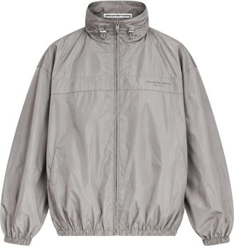 Alexander Wang Oversized Track Jacket mit Raffung am Kragen - - Sport - Damen - Grau - M