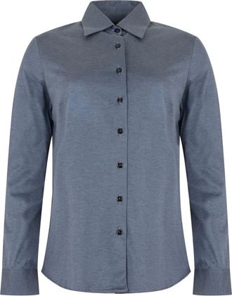 Moorer Chemise Manches Longues Luxia - Femme - Blouses et Chemises - Bleu - Taille: 36 FR