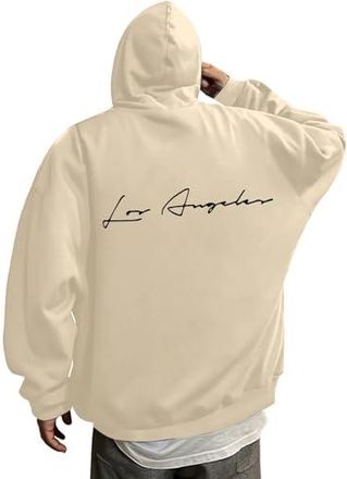 Generic Sweat a Capuche Homme Hooded Sweatshirt Sweats &agrave; Capuche Homme avec Imprim&eacute; Lettre, Id&eacute;al pour Le Confort Quotidien