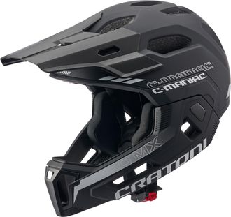 Cratoni C-Maniac 2.0 MX Fullfacehelm Fahrradhelm MTB-Helm, Black (S-M (52-56 cm))