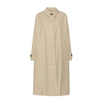 STUDIO NICHOLSON Femme, Manteaux, Beige, Taille: 36 FR Manteau beige en serg&eacute; avec manches raglan