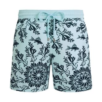 Vilebrequin Homme, Maillots de bain, Bleu, Taille: M Moorea Flocked Coral Mandala Swim Shorts