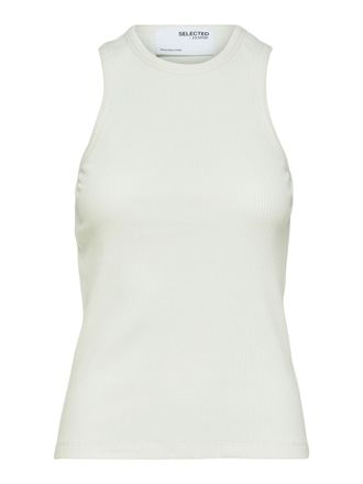Selected Damen Slfanna O-neck Tank Noos Top, Snow White, S EU