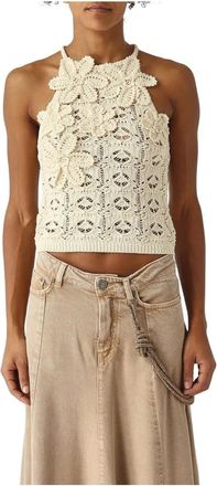 Pinko Pinko, Femme, Tops, Beige, Taille: 36 FR Top Donna
