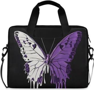 Alaza Sac pour ordinateur portable de 40,6 à 15,6 pouces - Motif crâne gothique et papillon - Pour homme et femme - Pour étudiant, travail, voyage, Papillon