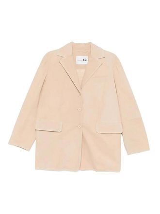 Manzoni24 Blouson En Cuir - Beige