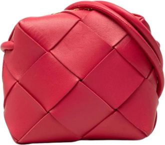 Bottega Veneta Sac bandouli&egrave;re tress&eacute; Pre-owned - Femme - Pre-owned - Rose - Taille: ONE Size