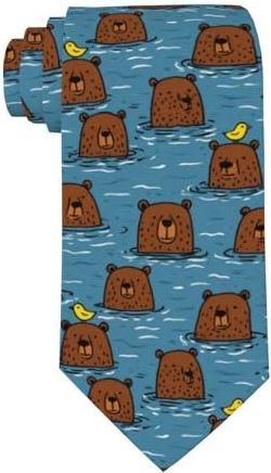 Generic Ours À Oiseaux Jaunes Cravate Polyvalente Cravate Homme Décontractée Cravates Hommes Pour Affaires Mariages Formelle