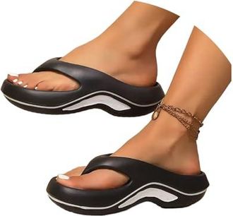Generico Chaussons pour femme, homme, tongs d&eacute;t&eacute;, piscine, plage, douces et confortables Pantoufles &agrave; plateforme de douche et bain antid&eacute;rapantes Semelle &eacute;pais