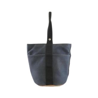 Herm&egrave;s Pre-owned Vintage Canvas Bucket Bag - - Pre-owned - Damen - Blau - ONE SIZE