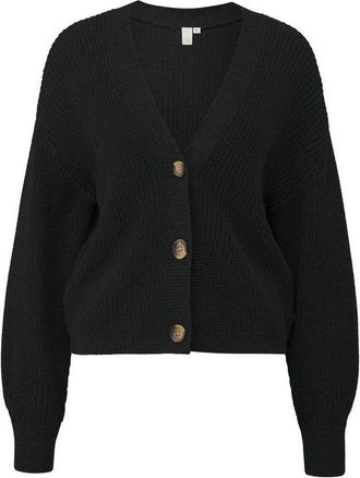 QS by s.Oliver Cardigan Strickjacke Melierte Strickjacke aus Baumwollmix