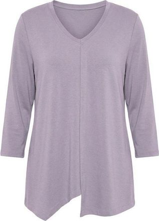 Miamoda T-Shirt T-Shirt A-Linie asymmetrischer Saum 3/4-&Auml;rmel