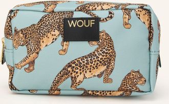 Wouf Wouf Kosmetiktasche Emerald Leopard blau