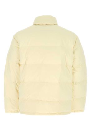 Jil Sander Mens Quilted Polyester Down Jacket Cream