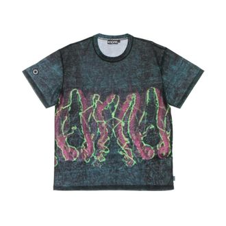 Octopus Homme, Tops, Multicolore, Taille: XL Tee-shirt noir avec impression tentacules