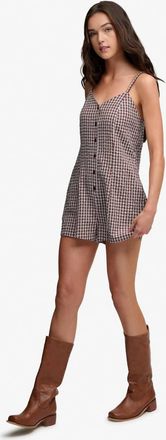 Superdry Combishort caraco &agrave; carreaux vichy - Rouge
