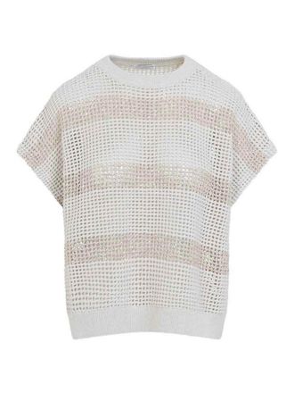 Brunello Cucinelli Top - Wei&szlig;
