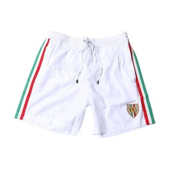 Dolce & Gabbana Homme, Maillots de bain, Blanc, Taille: 2XL Shorts de bain &eacute;l&eacute;gants avec patch logo