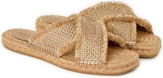 Jimmy Choo London Aciel Jute Tap - Golden