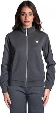 Guess Femme, Sweatshirts et sweats &agrave; capuche, Noir, Taille: 38 FR Marlene Zip SweaT-shirt