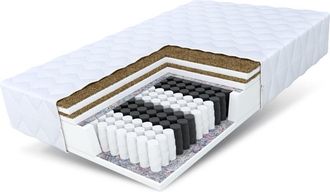 FDM Matratze 160x200 Taschenfederkern 7 Zonen Kokos home double 21 cm Premium H3 H5