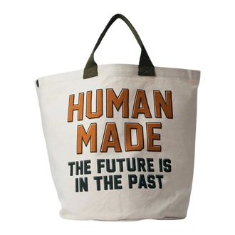 Human Made Homme, Sacs, Blanc, Taille: ONE Size Sac fourre-tout en toile avec logo