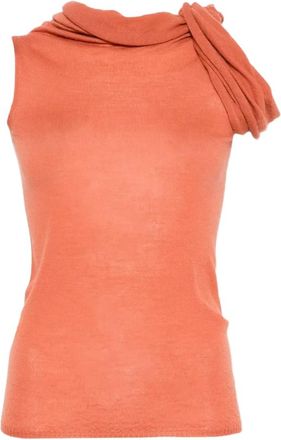 Rick Owens Femme, Tops, Orange, Taille: 42 FR Twist Top