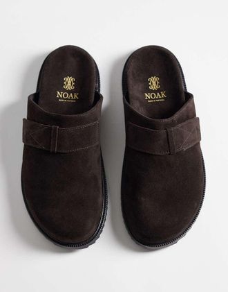 Noak Made in Portugal - Mules-Sandalen aus braunem Wildleder