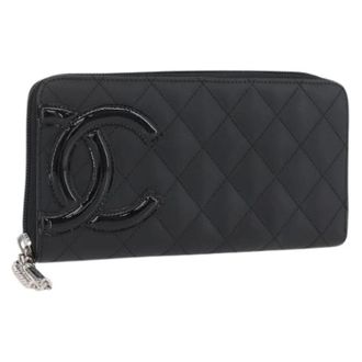 Chanel Portefeuille Long Vintage Pre-owned - Femme - Pre-owned - Noir - Taille: ONE Size