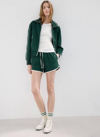 Mango Veste &agrave; rayures constrast&eacute;e vert - Femme - XL - MANGO