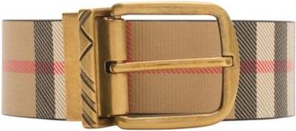 Burberry Homme, Accessoires, Multicolore, Taille: 105 CM Black Check Pattern Metal Buckle Belt
