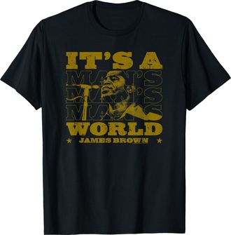 James Brown Herrenwelt mit mehrfarbigem Logo, goldfarben T-Shirt
